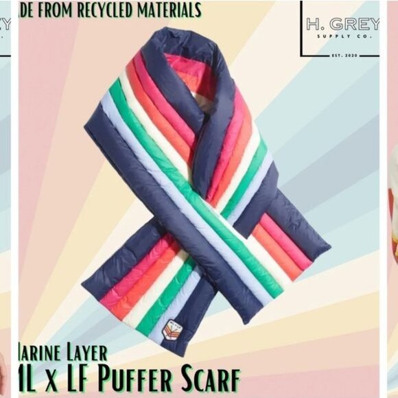 Marine Layer | Accessories | Marine Layer X Lost Amp Found Puffer Scarf ...